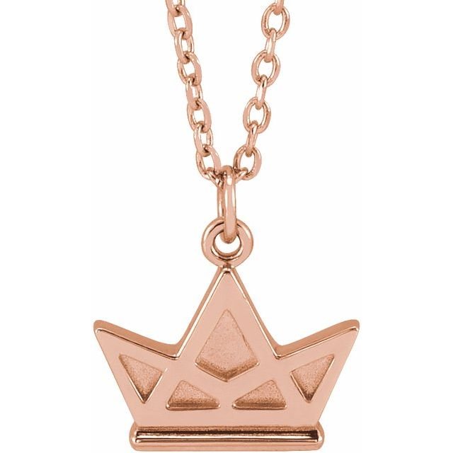 Rose gold crown necklace store