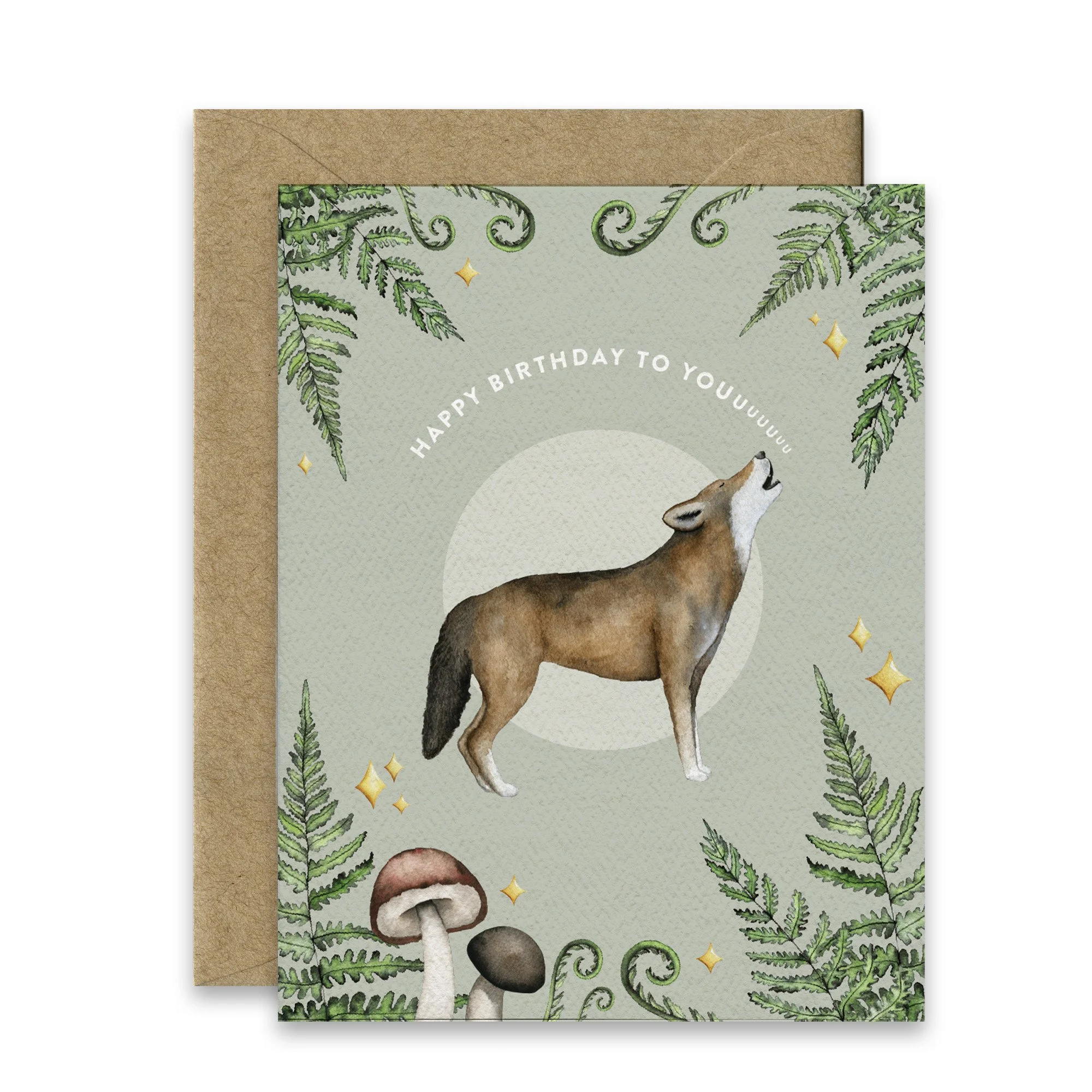 Happy Birthday Wolf Card