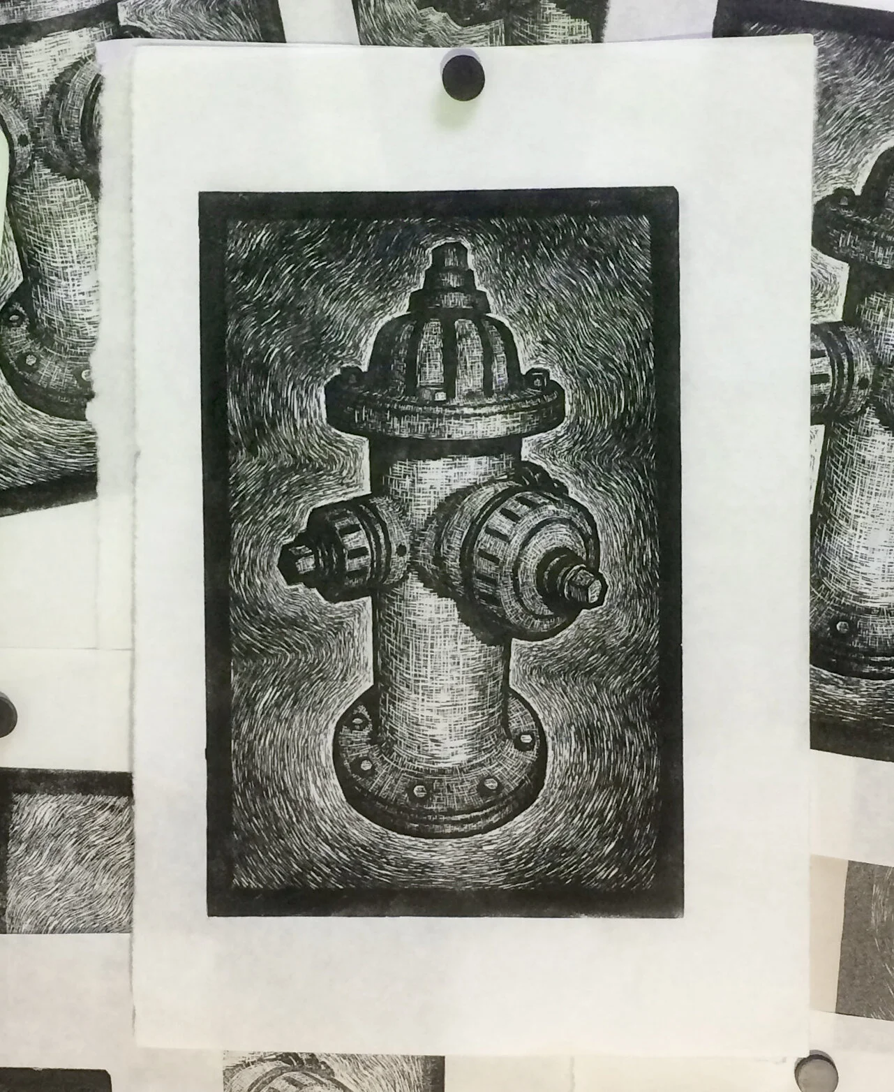 Fire Hydrant Pencil Sketch