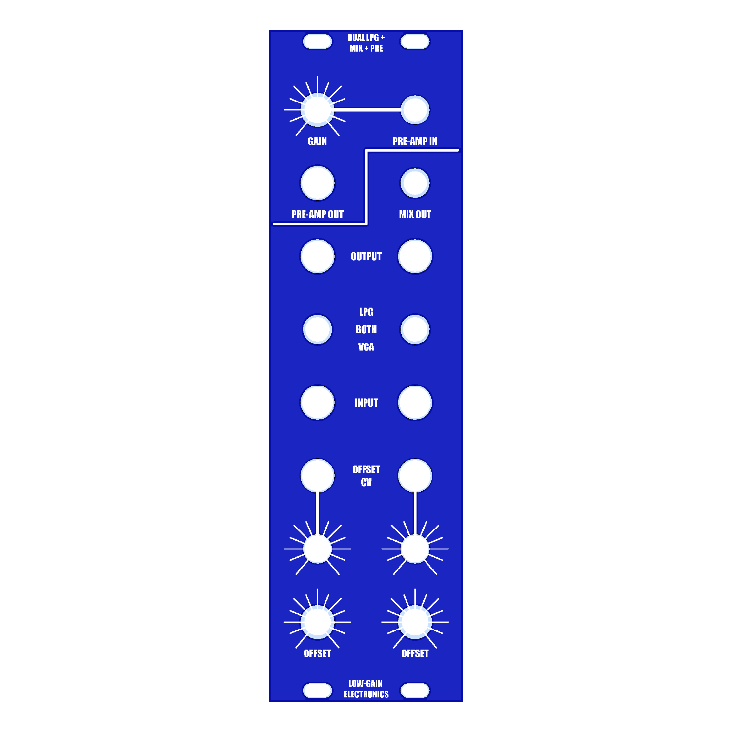 Dual Low Pass Gate + Mixer + Pre-Amp | Low-Gain Electronics Dual Low Pass Gate + Mixer + Pre-Amp | Low-Gain Electronics