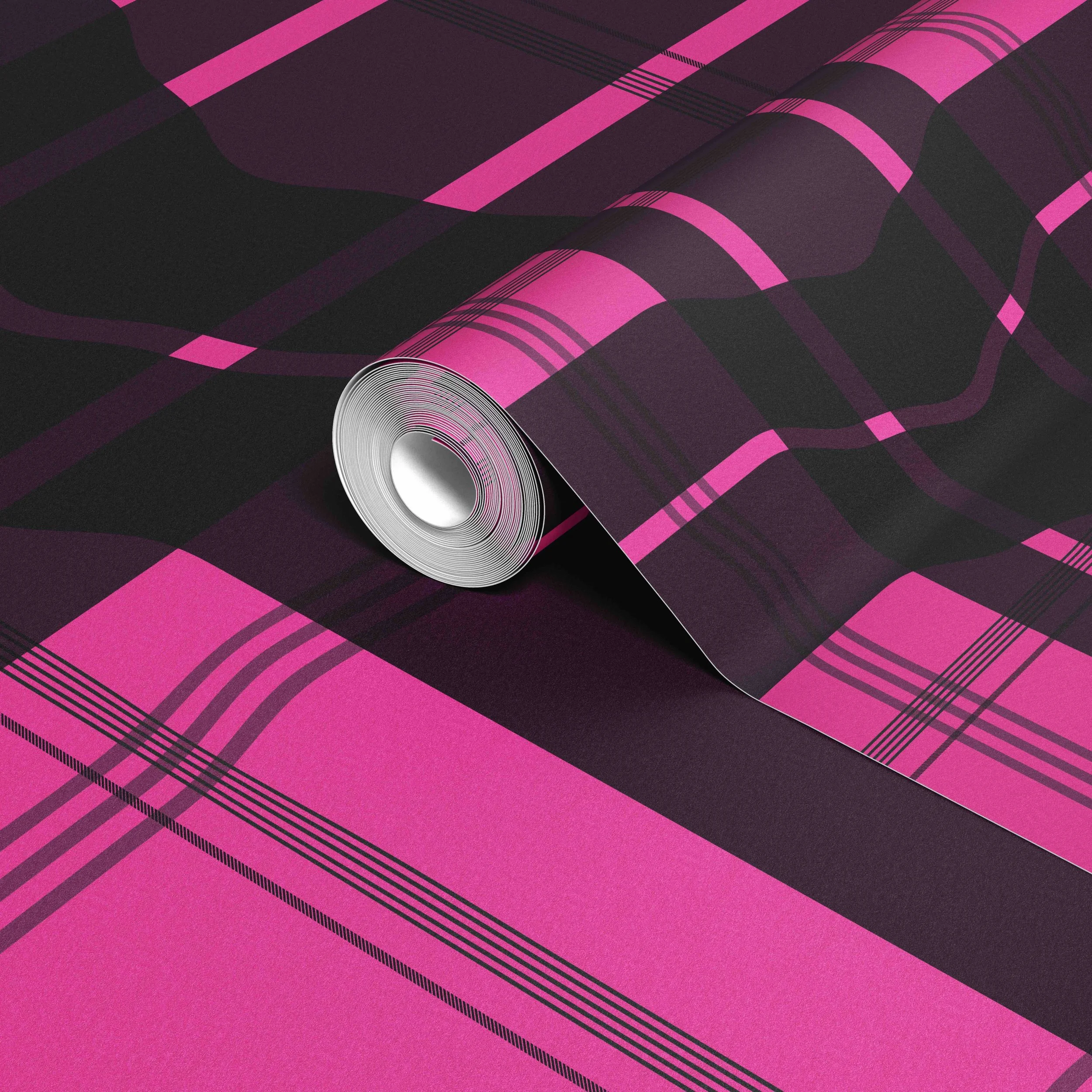 Pink And Black Checkered Wallpaper