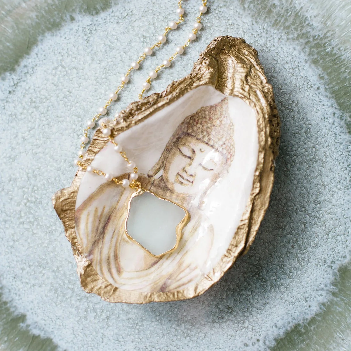 Moxie Handmade Seaglass Necklace The Cotton Crown Co