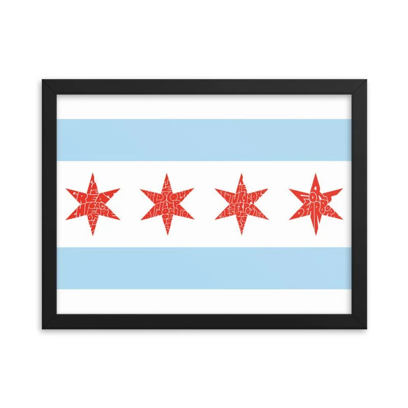 Chicago Flag Stencil
