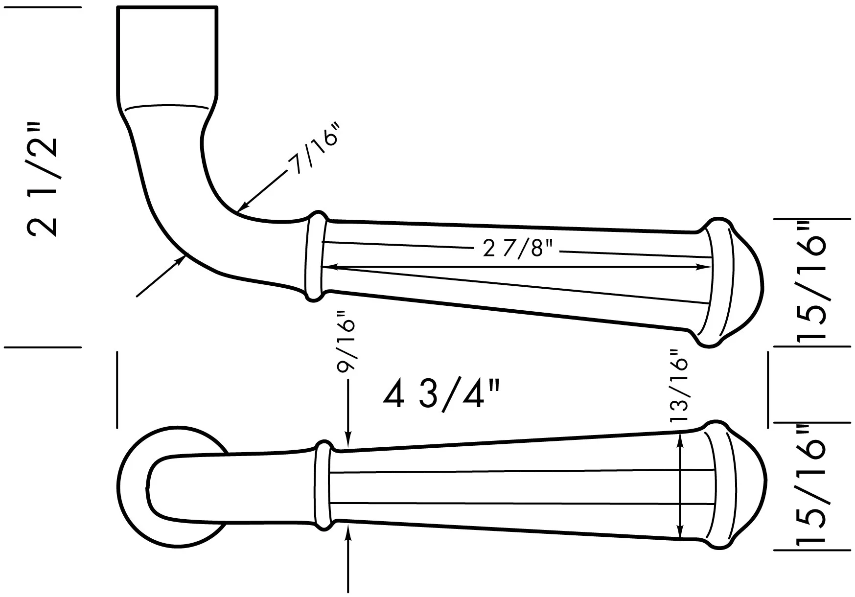L-128 Stanley Lever | Sun Valley Bronze Hardware