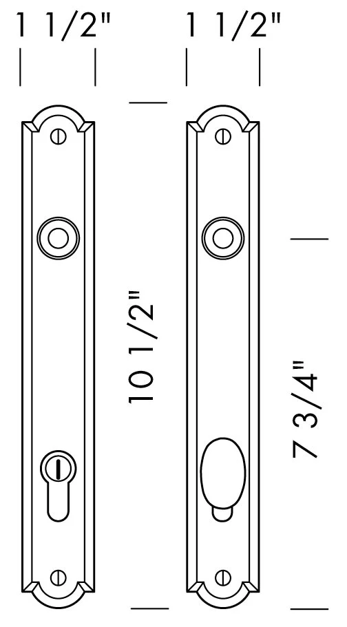 CMP-A811SL Arch Profile Cylinder Sliding Door Entry Set | Sun Valley ...