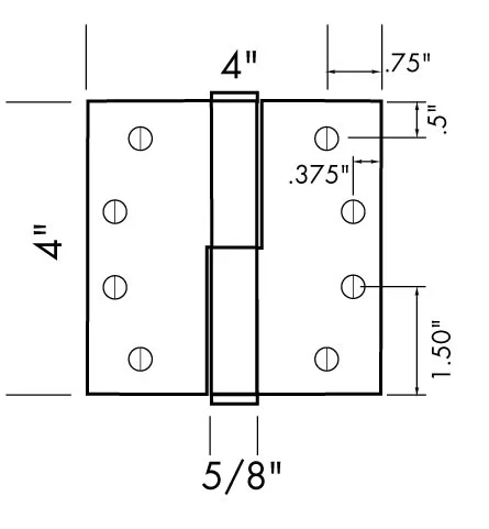 BH-4040 Door Hinge | Sun Valley Bronze Hardware