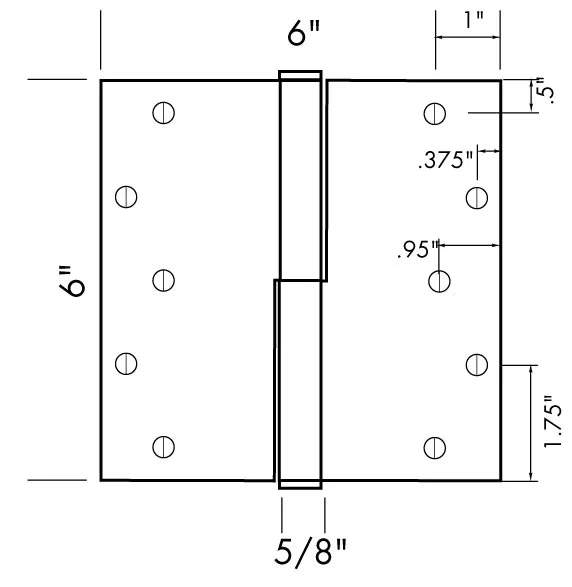 BH-6060 Door Hinge | Sun Valley Bronze Hardware