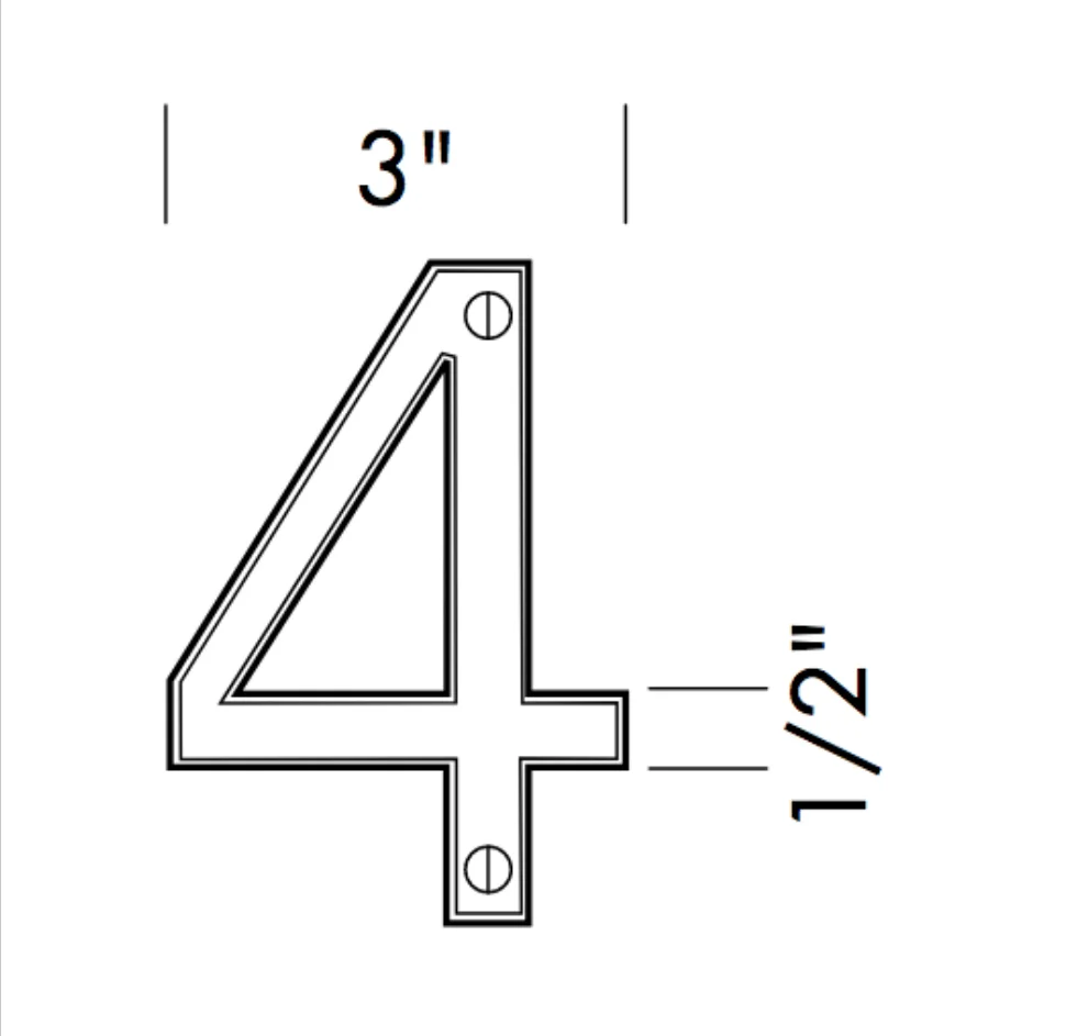 HNA-4 House Number | Sun Valley Bronze Hardware