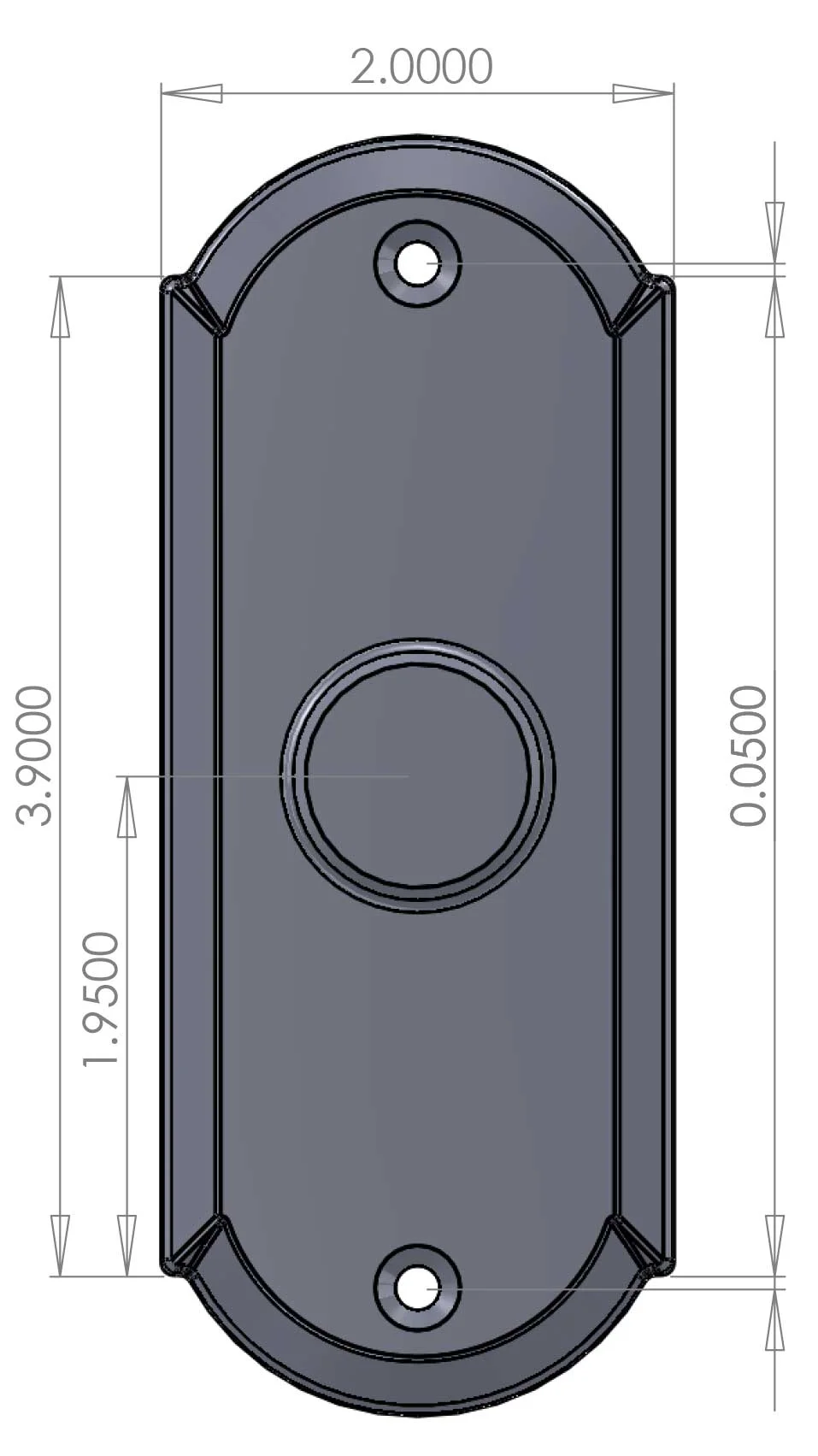 P-A403 Arch Passage Plate | Sun Valley Bronze Hardware