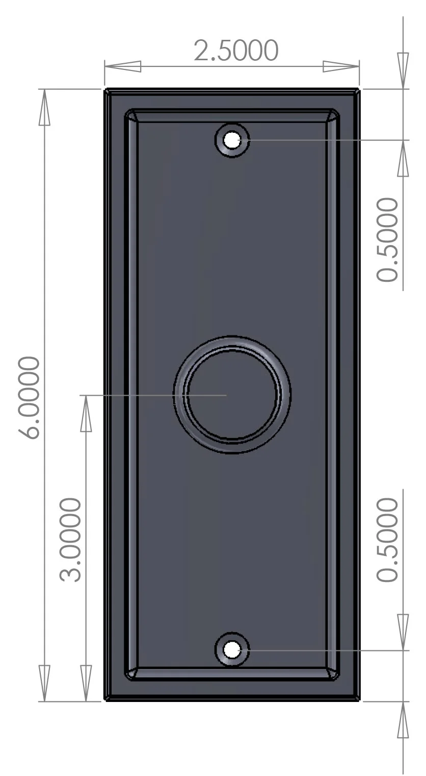 P-1506 Bandbox Passage Plate | Sun Valley Bronze Hardware