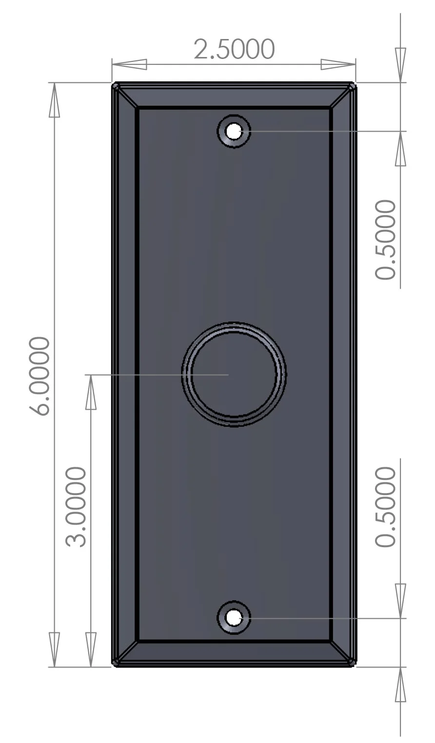 P-406 Bevel Edge Passage Plate | Sun Valley Bronze Hardware