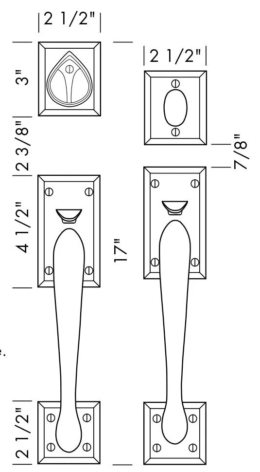 CS-704hh Handle x Handle Mortise Lock Door Entry Set | Sun Valley ...