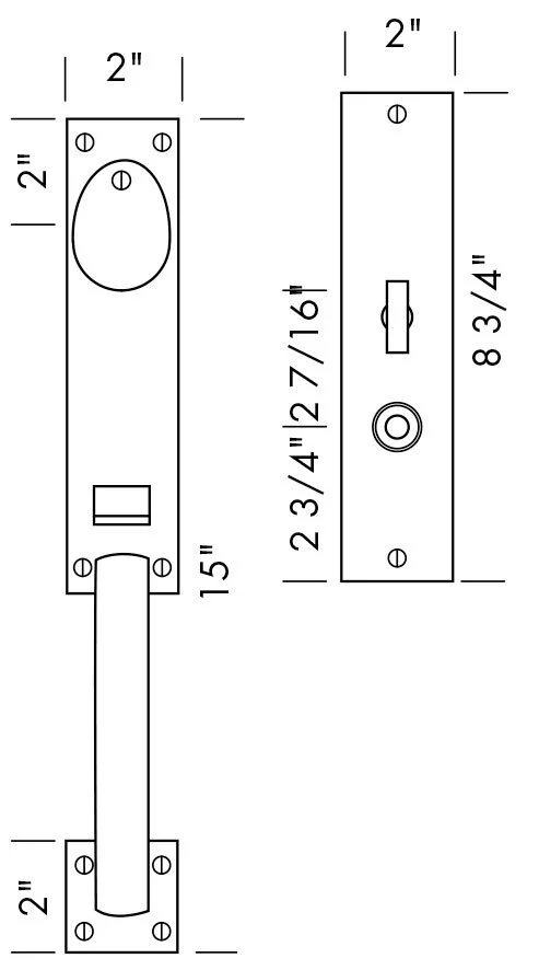 CS-904 Handle x Lever Sectional Mortise Lock Entry Set | Sun Valley ...