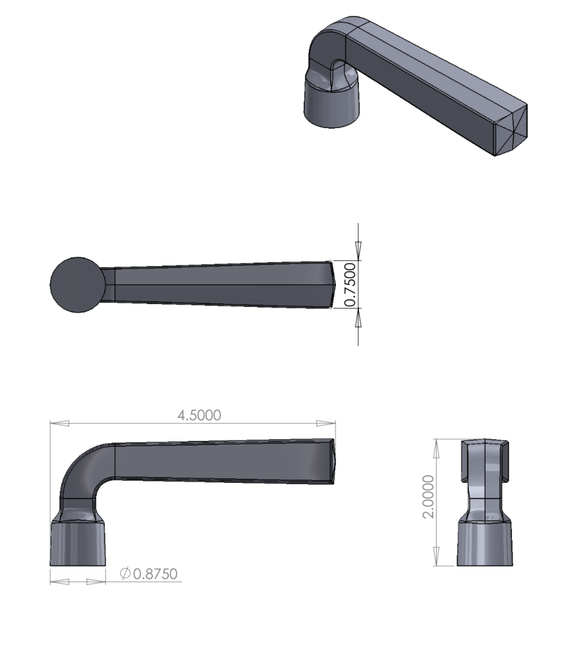L-106 Square Lever | Sun Valley Bronze Hardware