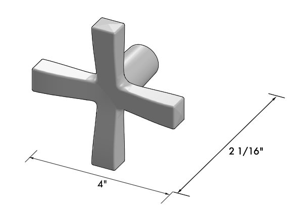 K-CROSS Cross Knob | Sun Valley Bronze Hardware