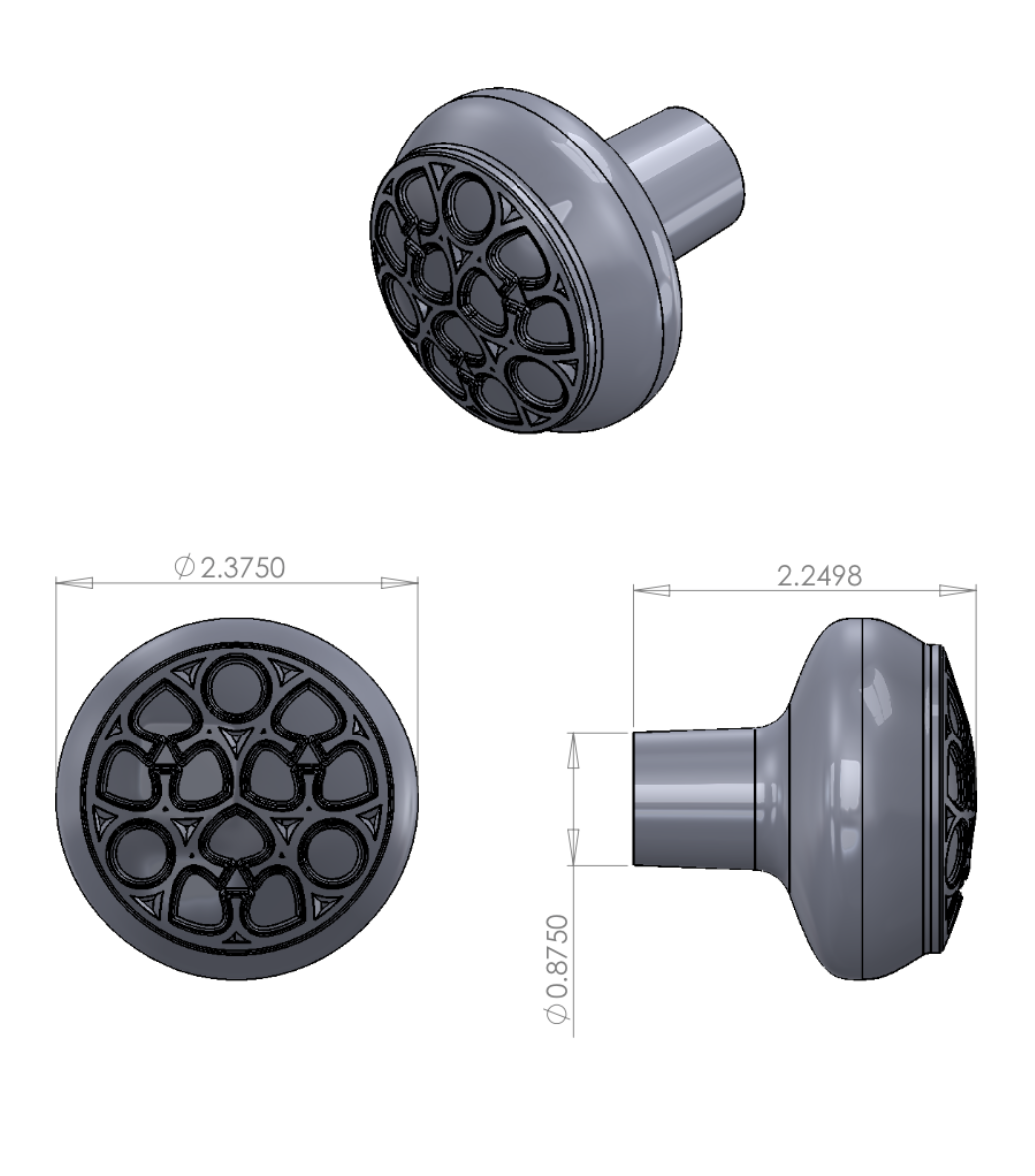 K-223 Trefoil Door Knob | Sun Valley Bronze Hardware