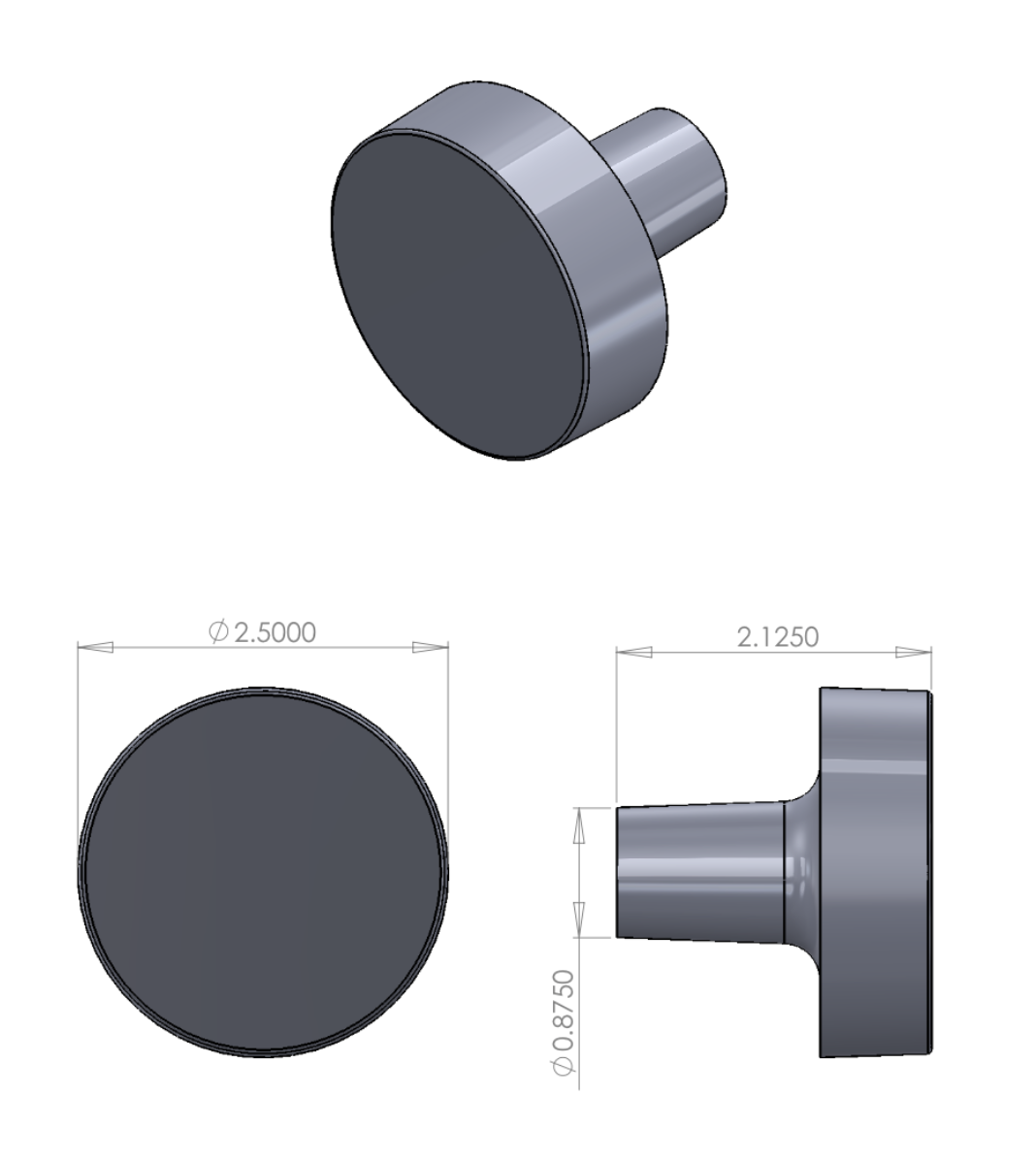 K-227 Large Flat Door Knob | Sun Valley Bronze Hardware