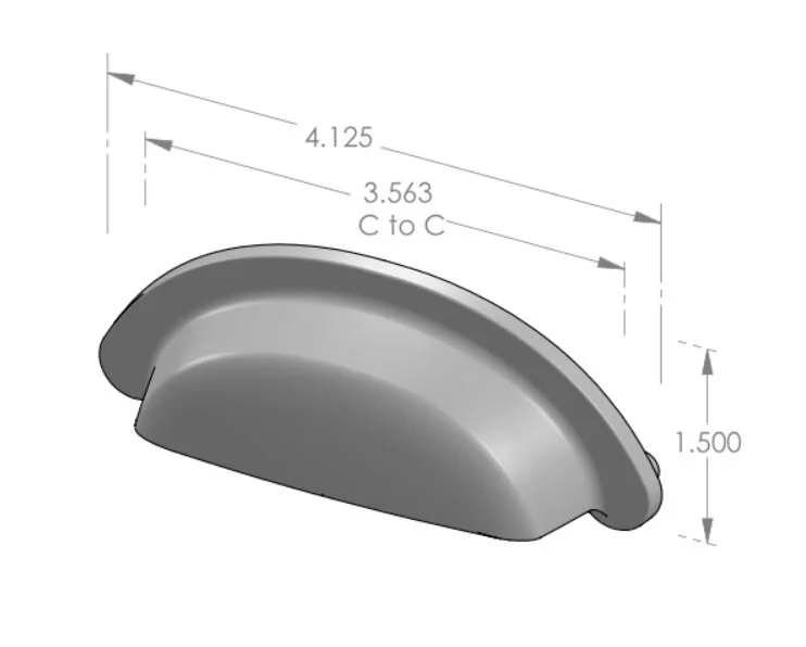 CK-506 Surface Mount Bin Pull without screw holes | Sun Valley Bronze ...
