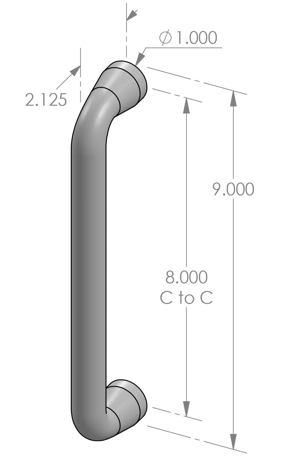 DH-9 D Grip Handle | Sun Valley Bronze Hardware