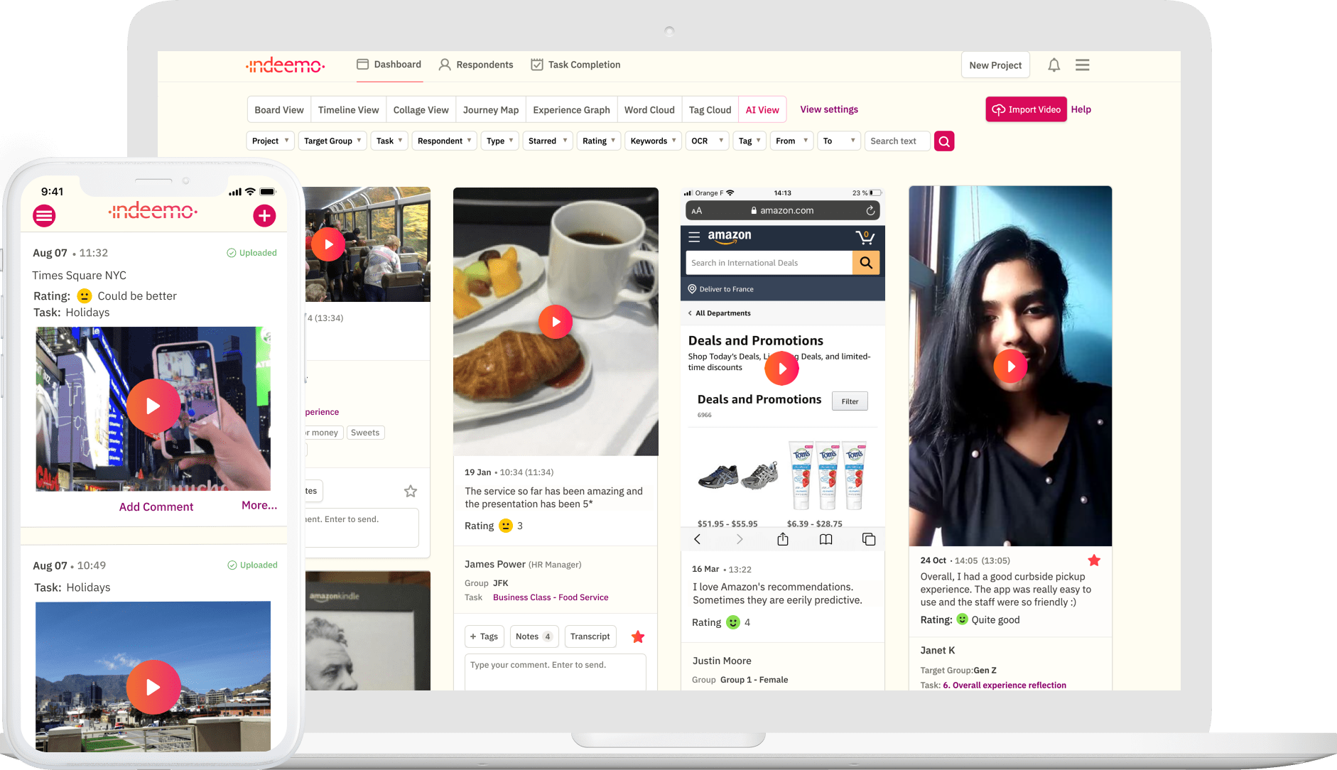 Indeemo | AI powered In-the-moment Video Research platform