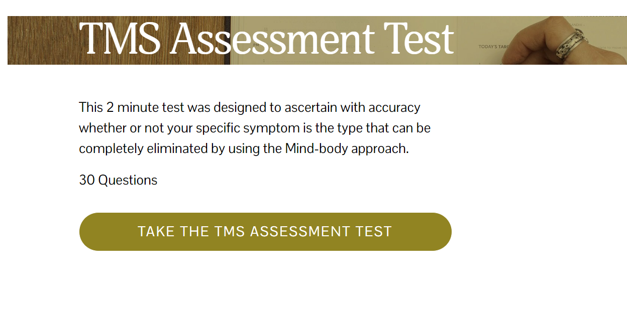 Free TMS Assessment Test | TMS Forum (The Mindbody Syndrome)