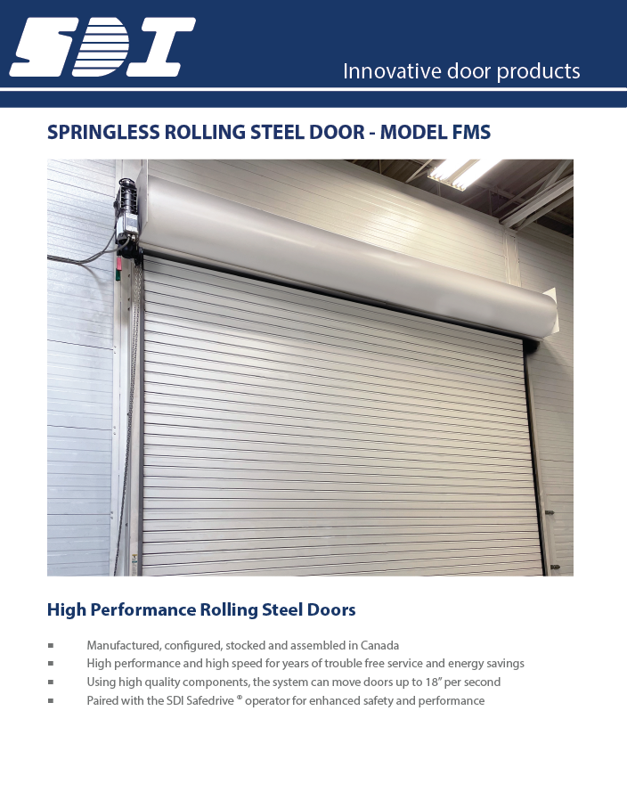 Springless Rolling Steel Doors — Service Door Industries