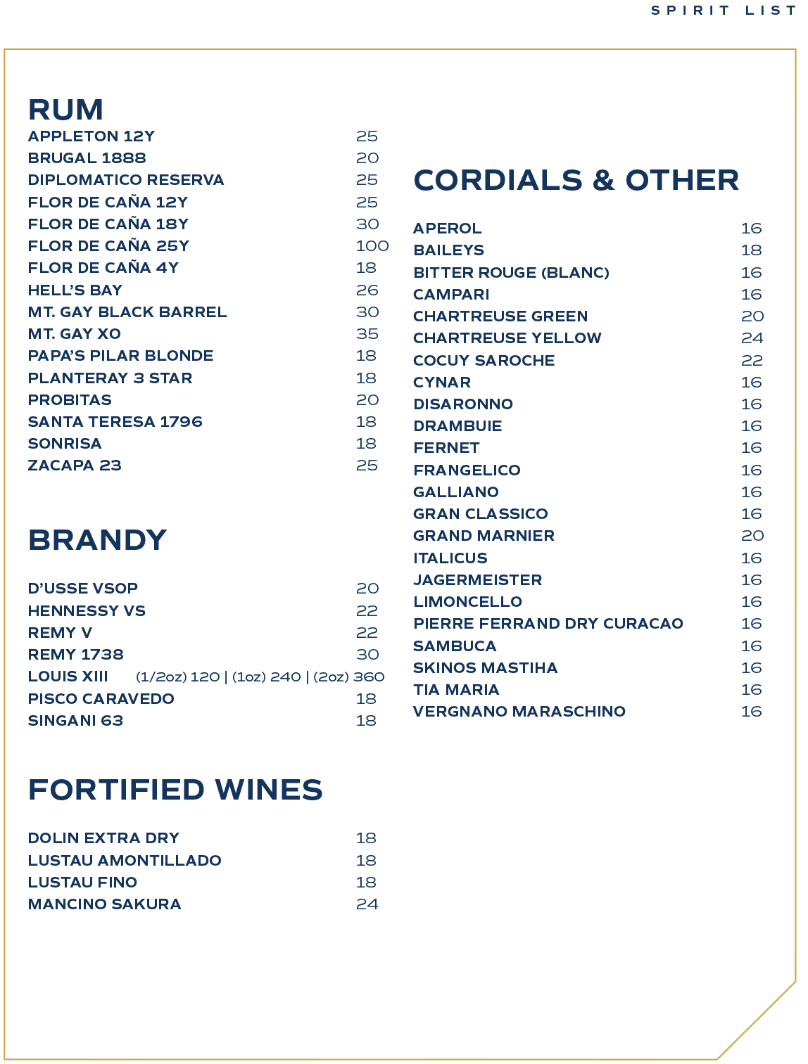 Menus: Fine Dining, Brunch & Cocktails in Miami Beach | ORO Miami