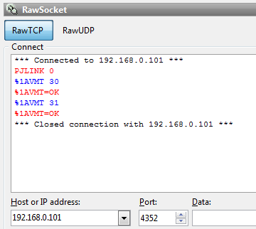 Controlling the Shutter on a Panasonic PT-DZ21K2 Projector using PJLink — Control Geek