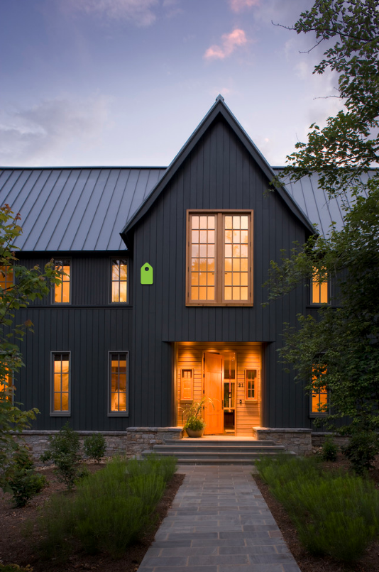 An Office Building's Dated Exterior Colors Are Reborn Into A Dark ...