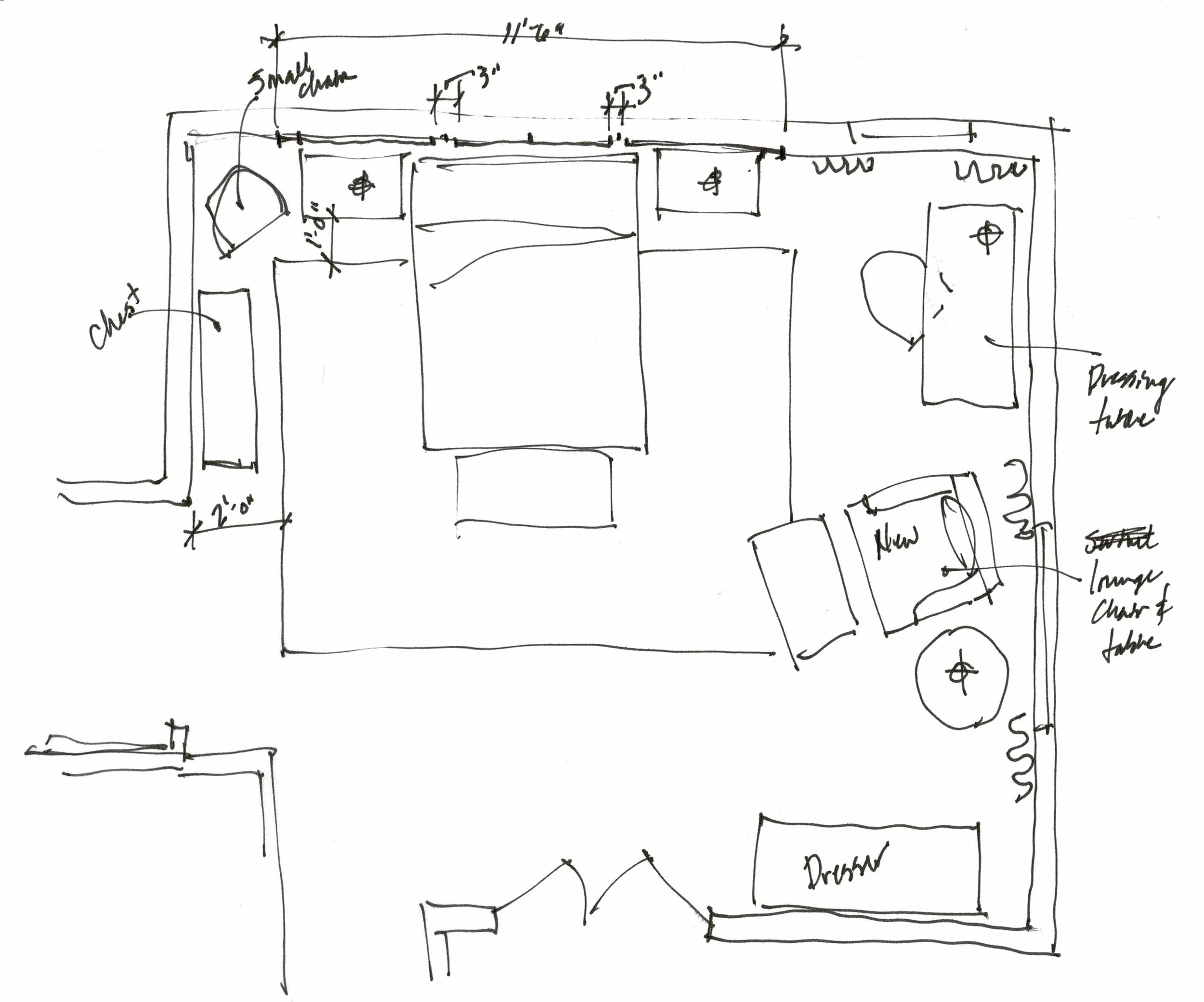 A Large Primary Bedroom Creates a Roomy Challenge — DESIGNED