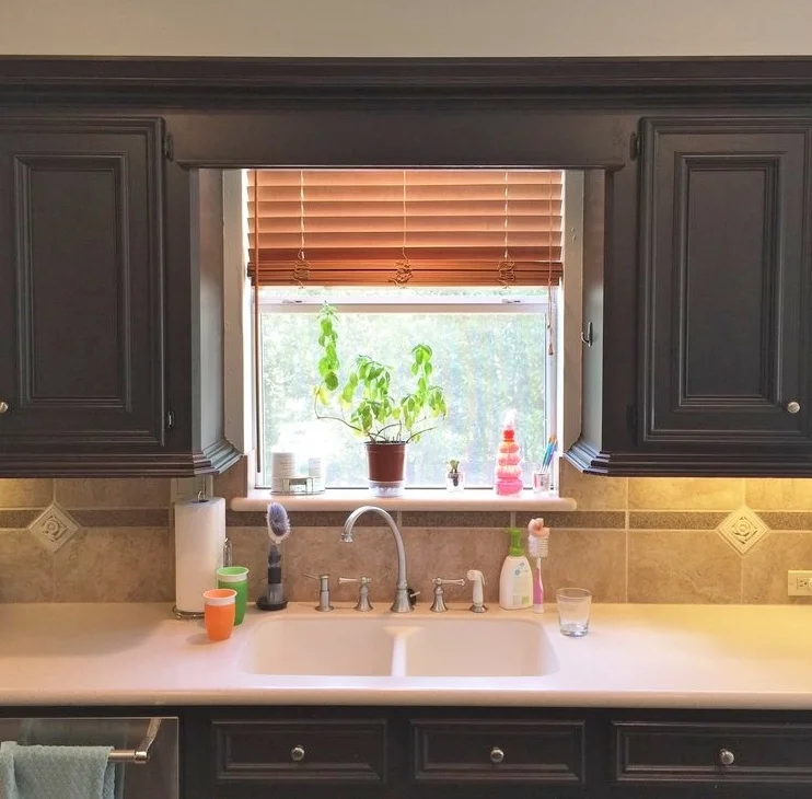 Those pesky little kitchen windows and how to make them look bigger ...