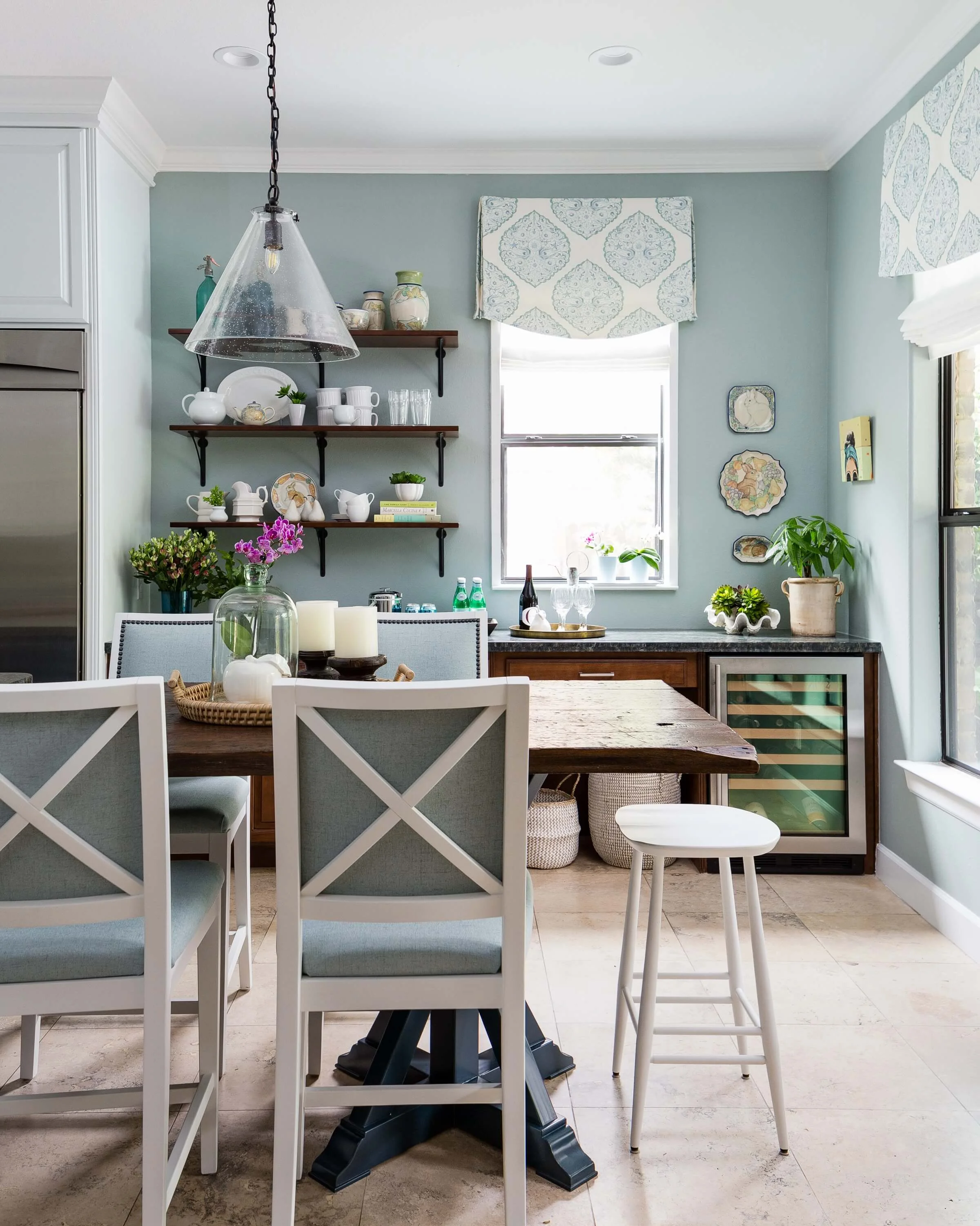 BEFORE AND AFTER - A Dark Wood Kitchen Gets A Coastal Style Makeover ...
