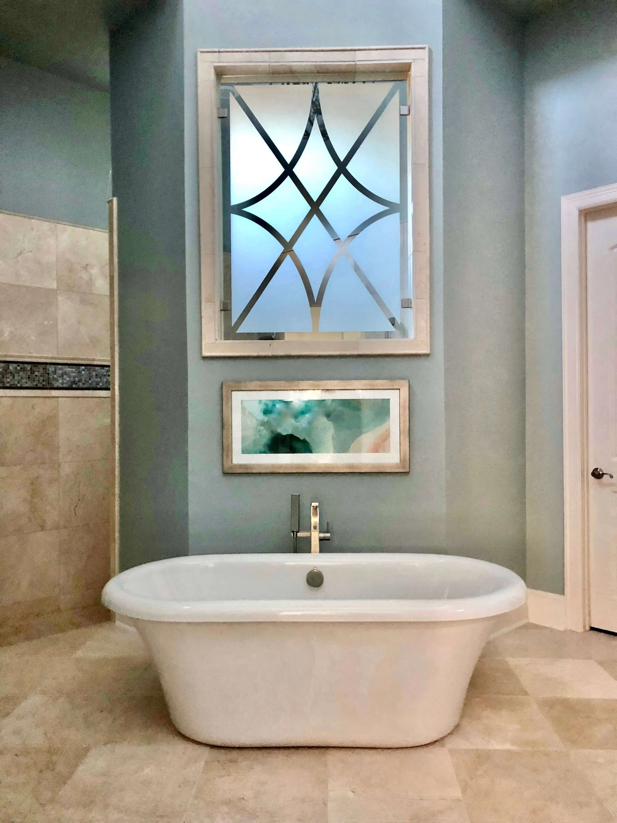 Travertine Tile Tub Surround