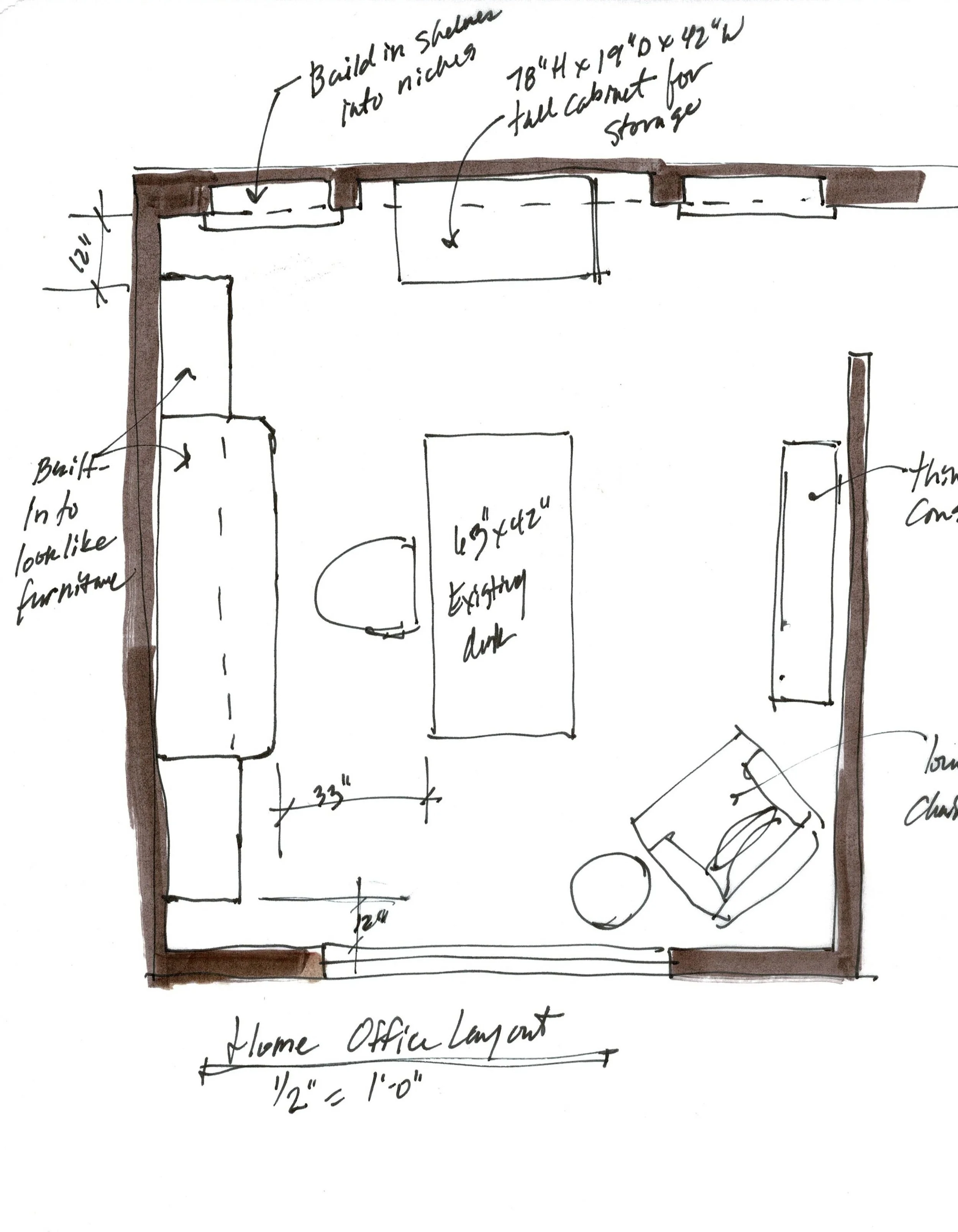 Working With Existing Niches in this Home Office Update — DESIGNED