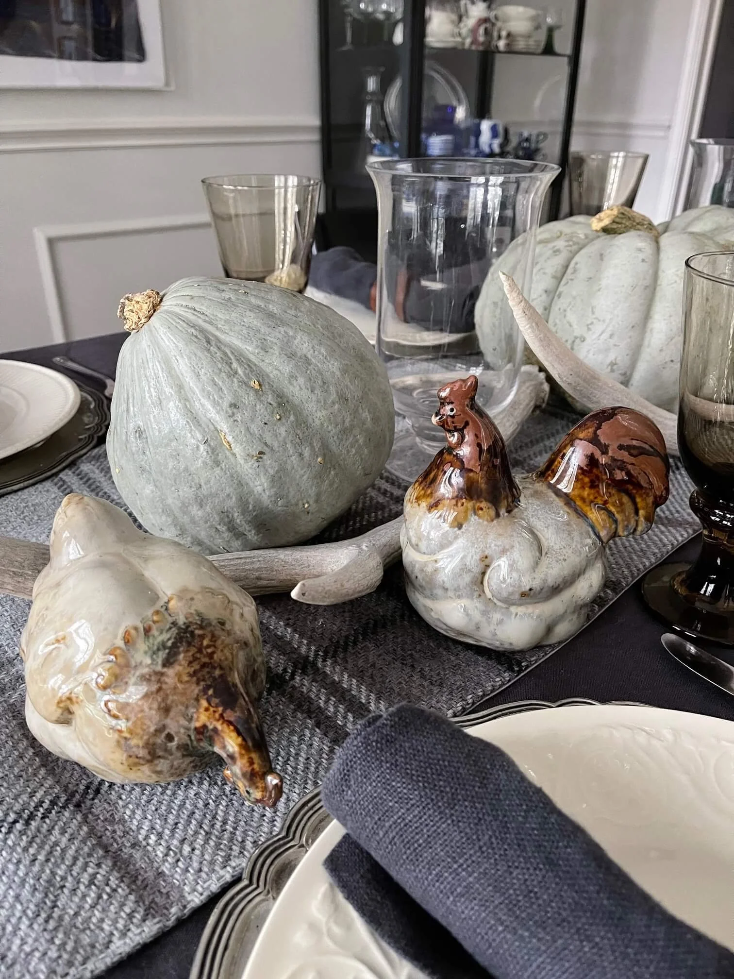Thanksgiving Table in Neutral Cream, Brown and Gray — DESIGNED