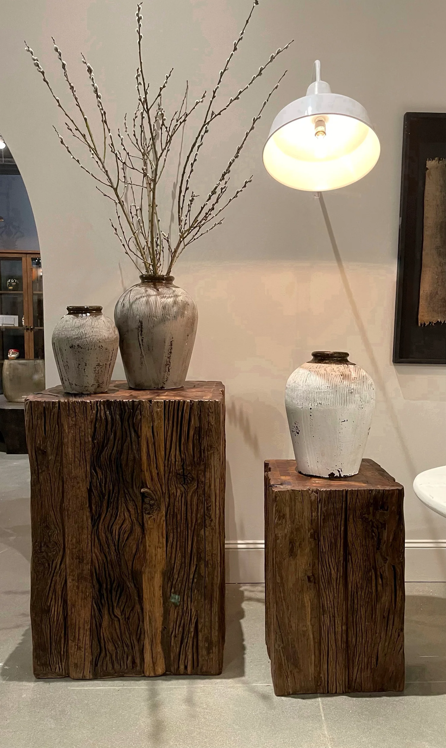 Odd corner to fill? Try pedestals, totems, columns and plant stands ...
