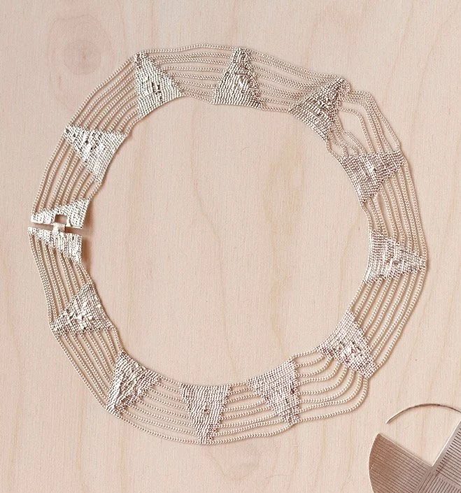 Silver Triangle Collar — HANNAH KEEFE