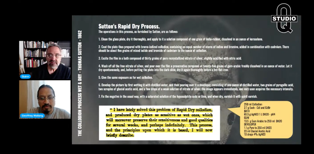 The Rapid Dry Collodion Process by Thomas Sutton, 1862 — Studio Q ...