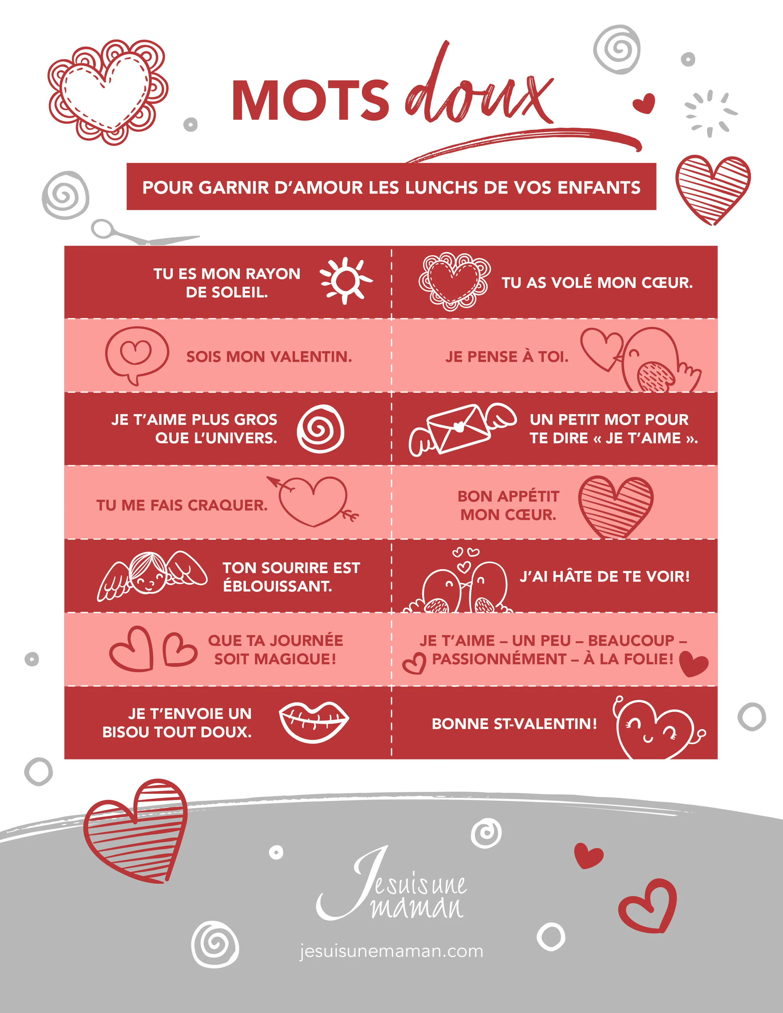 Mots doux pour nos petits Valentins — Je suis une maman
