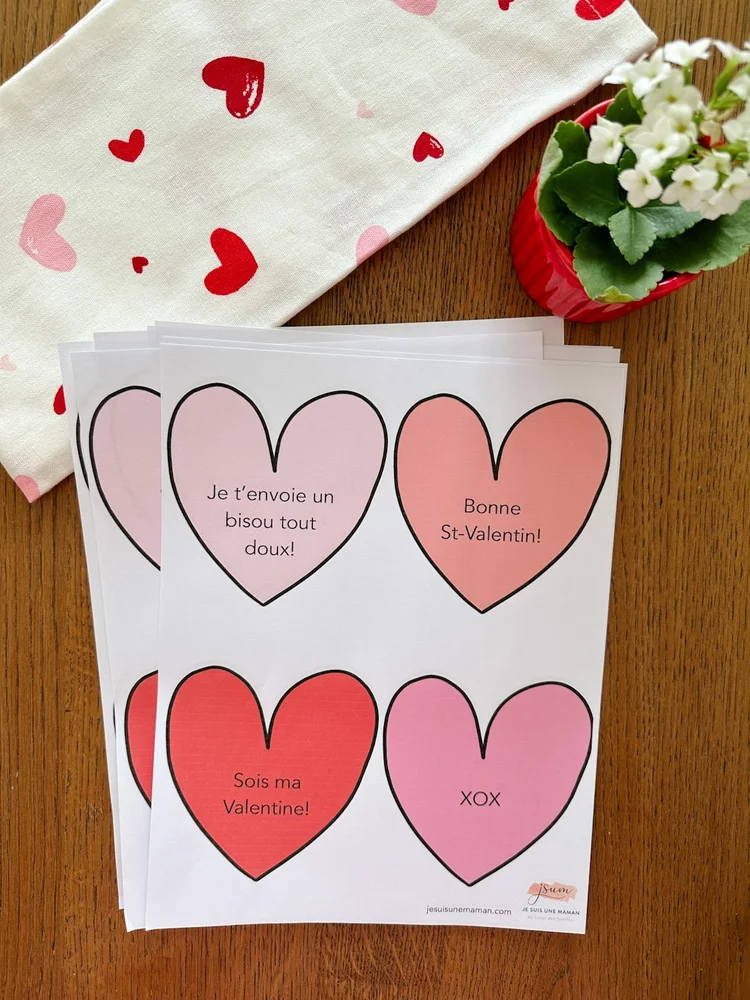 Mots doux à imprimer pour la Saint-Valentin (PDF GRATUIT) — Je suis une maman | Blogue pour les ...