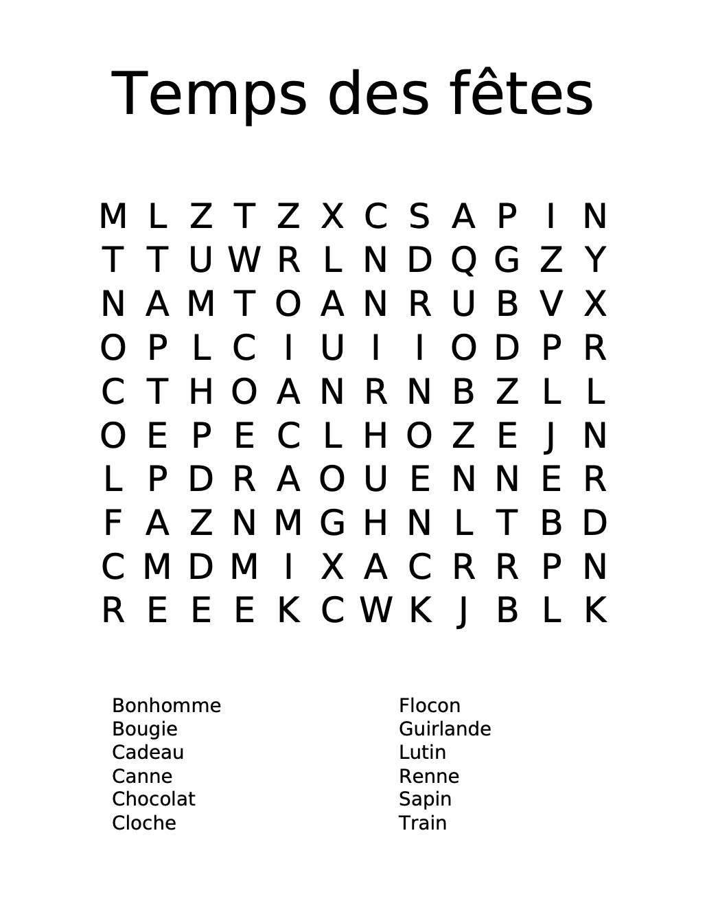 Des mots cachés pour enfants à télécharger et à imprimer GRATUITEMENT ...