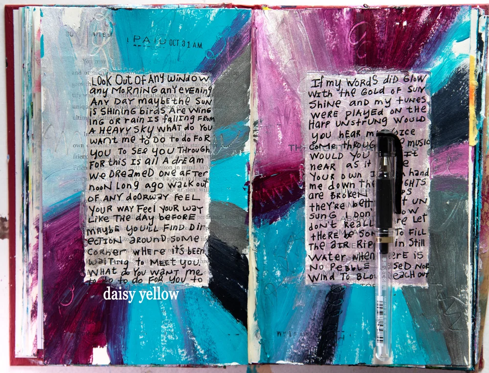 12+ Ways to Get Words on Art Journal Pages