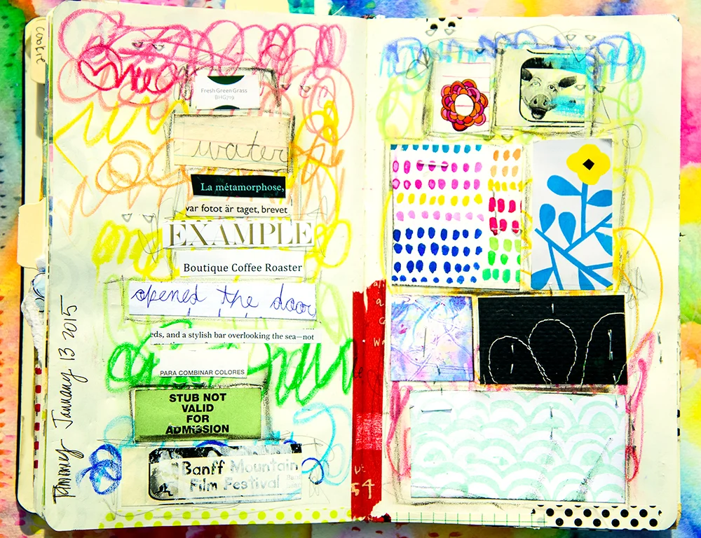 12+ Ways to Get Words on Art Journal Pages