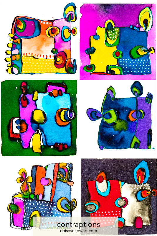 More Colorful Hand-Drawn Contraptions
