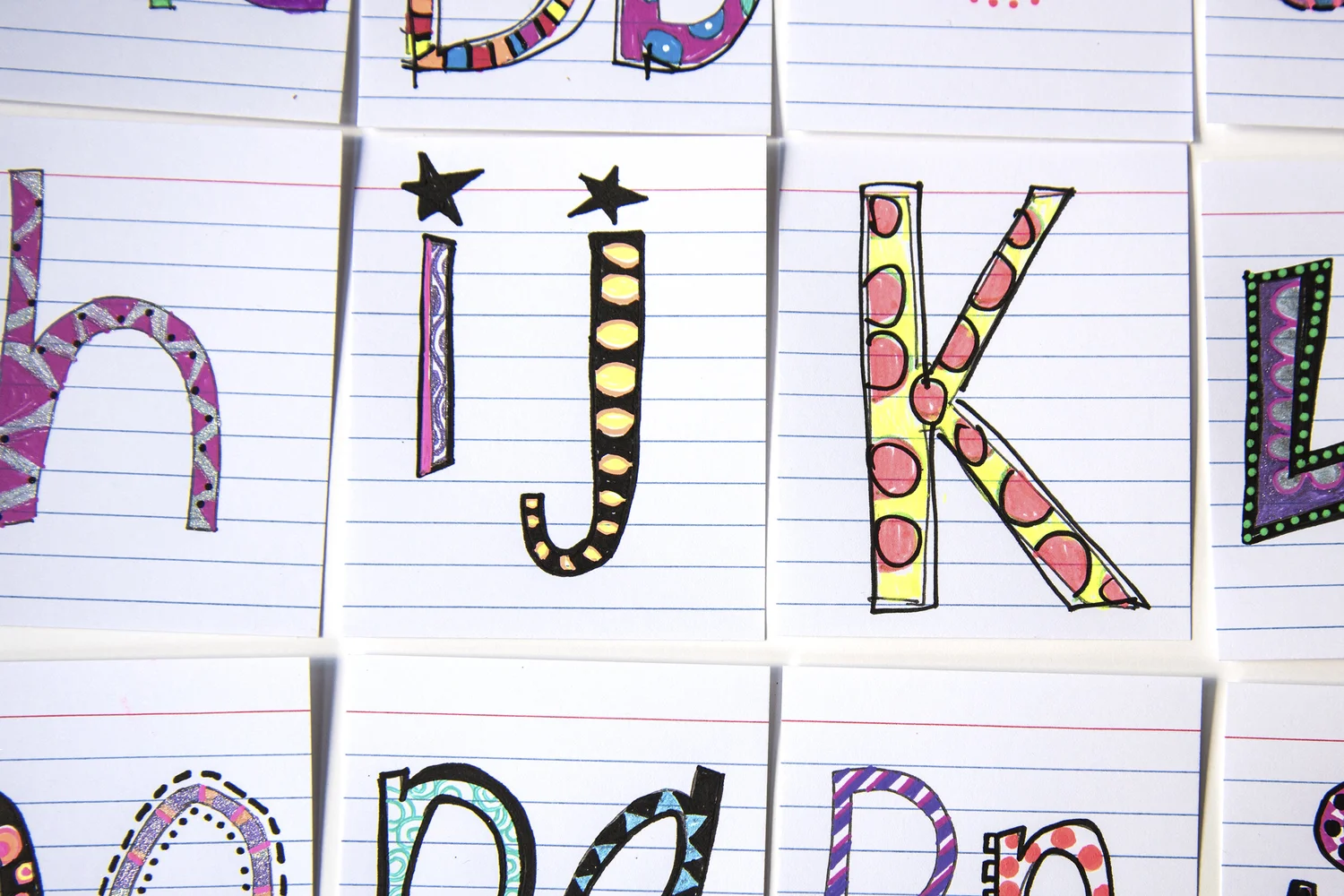 Drawing Block Letters A-Z & Playing With Negative Space