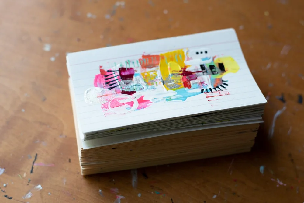 Yup. We make art on index cards!