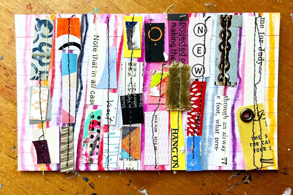 Striped vertical collages