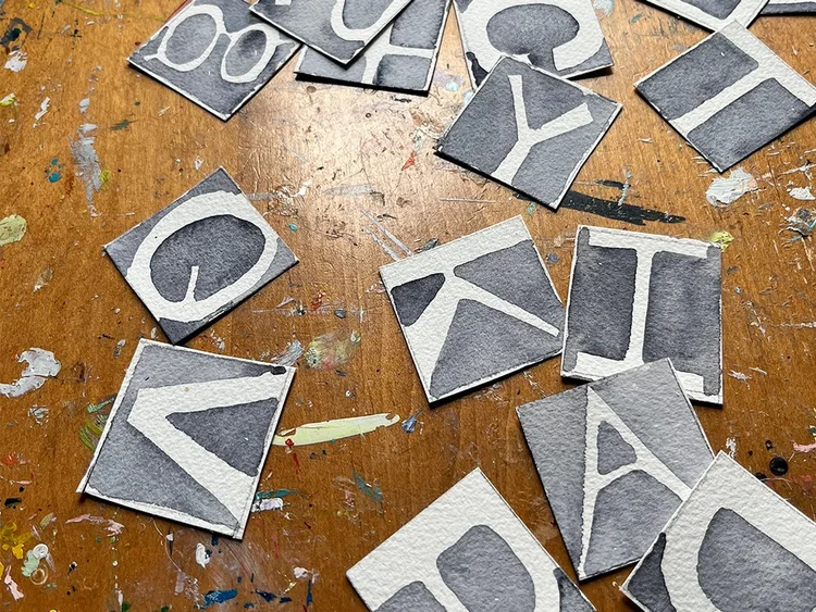 How to paint block letters A-Z