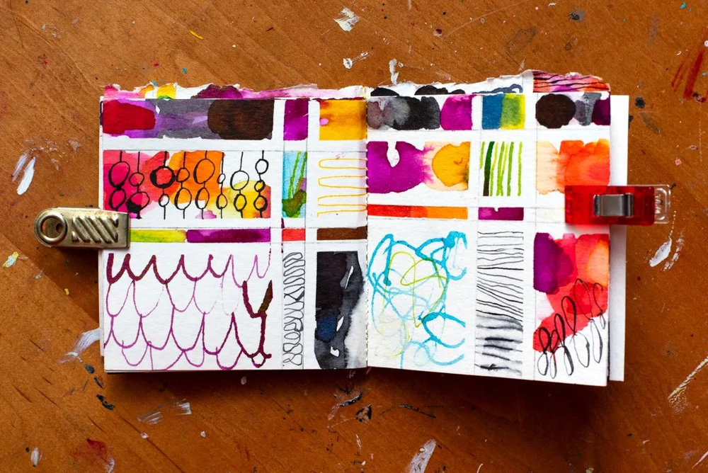 A tiny book filled with ink