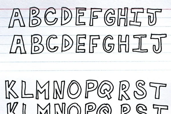 How to Draw Block Letters A-Z